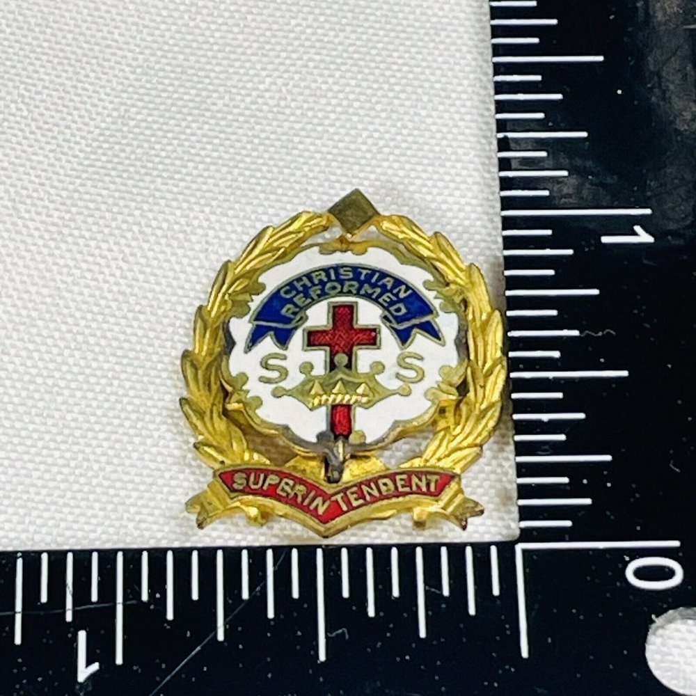 Little Reformed Pin Superintendent Cross And Crown Un… - Gem
